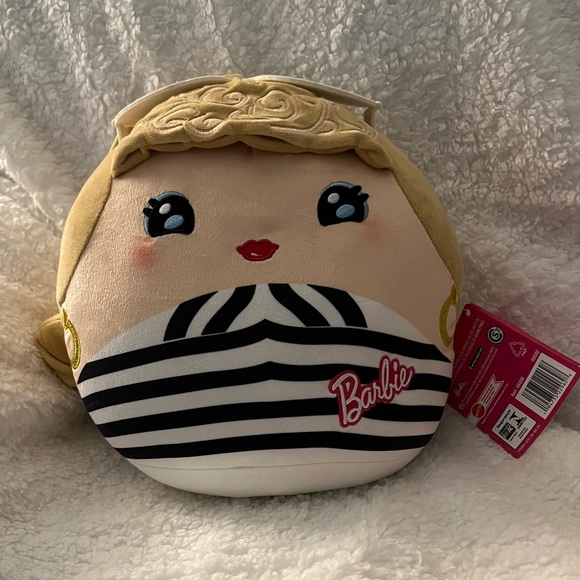 Barbie | Toys | Barbie Striped Plush Black White And Tan | Poshmark